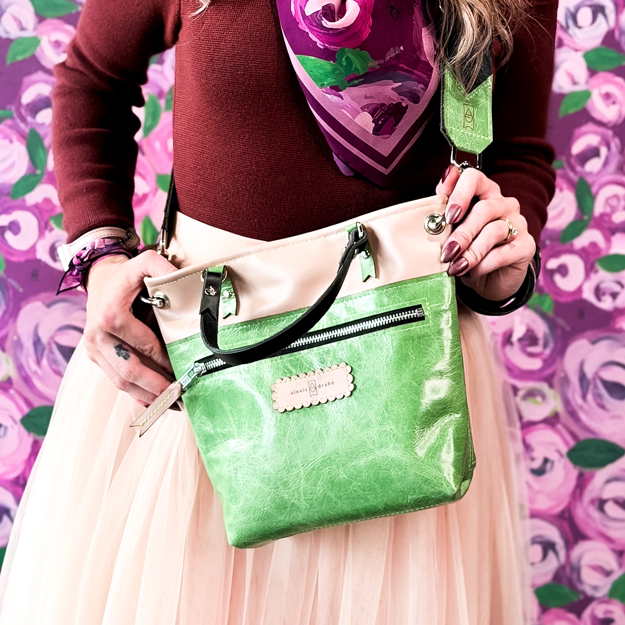 Wild Bloom Collection | Amika Satchel + Crossbody | Rosewater Pink + I ...